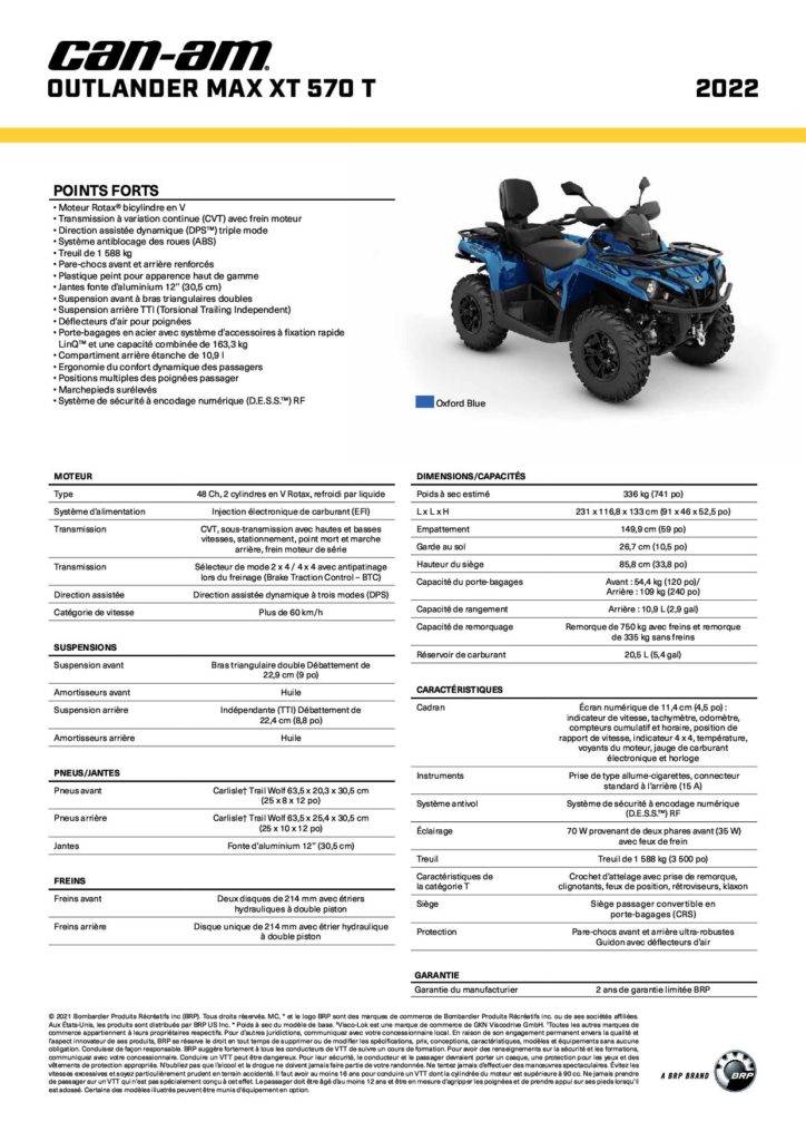 Outlander Max 570 XT T - Motricity By DRD